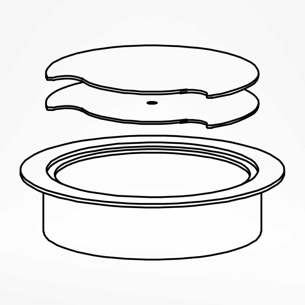 ASM CS-7455 - GR-5 5" Round Floor Grommets Seal Access Floor Openings