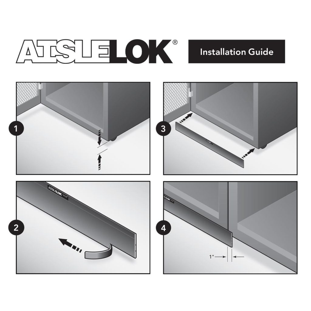 AisleLok 10227 - 33.5" Magnetic Under Rack Blanking Panel & Gap Sealer